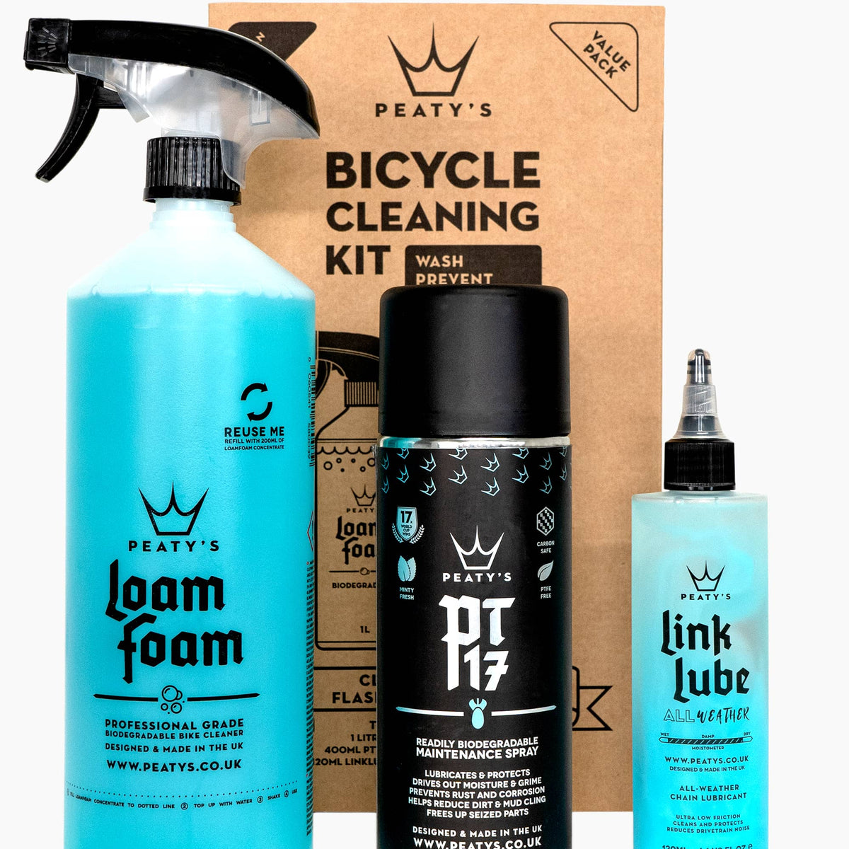 Wash Prevent Lubricate Starter Pack – Peaty's USA